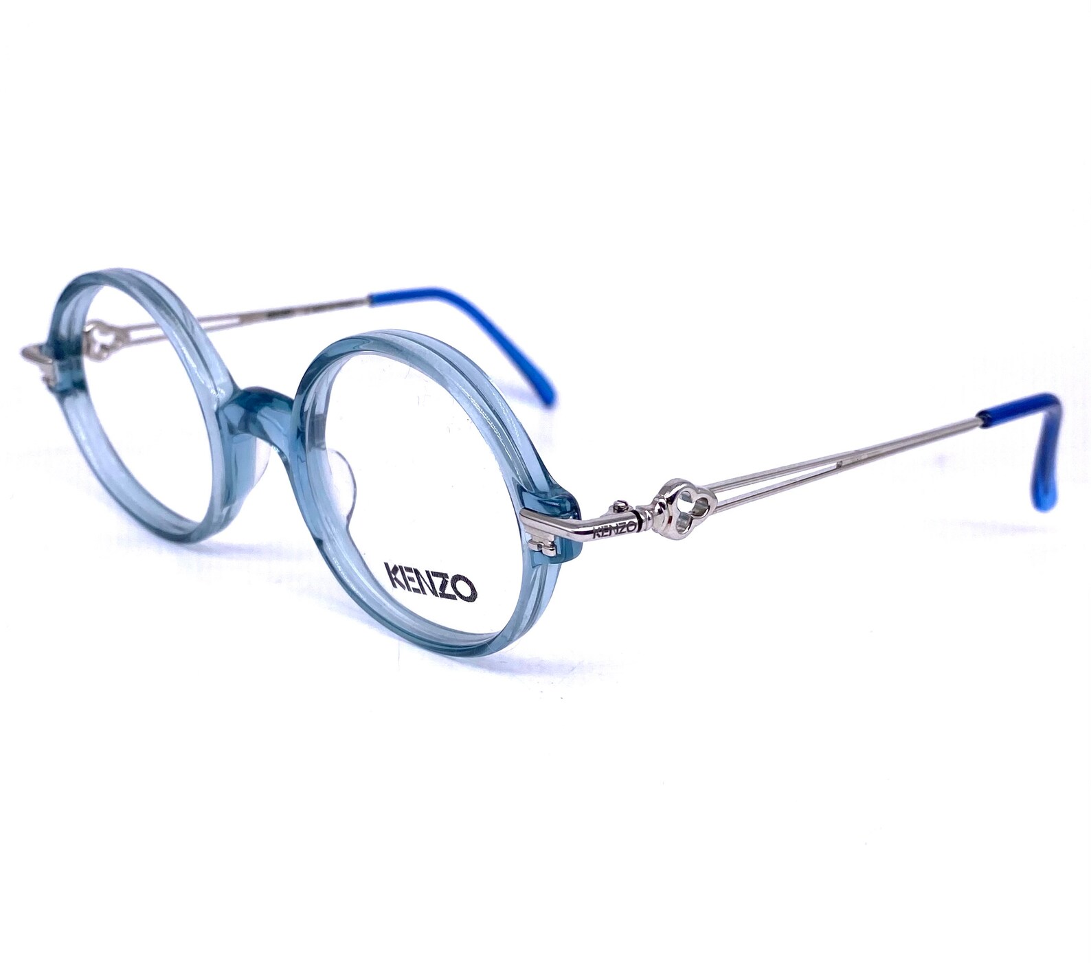 Kenzo Lucia Cute Round Cello Eyeglasses Frames With Key Shaped Hinges ...