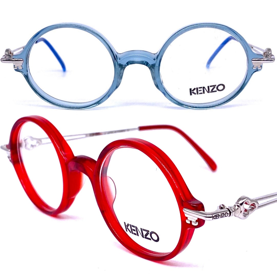 Kenzo Lucia Cute Round Cello Eyeglasses Frames With Key Shaped Hinges ...