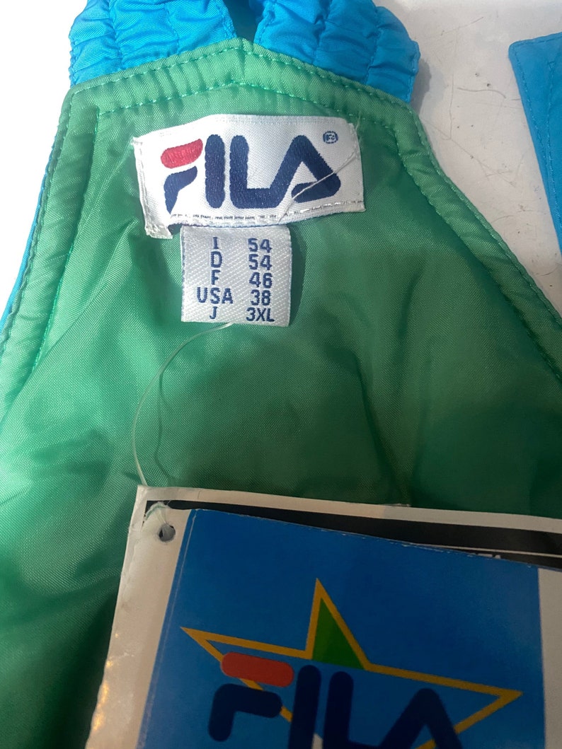 Fila Sky Team Italia NWT 90s Blue Skying Snowsuit Trousers, Mint and ...