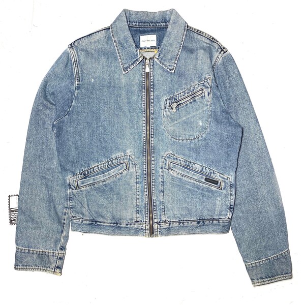 Denim Zip up Jacket - Etsy