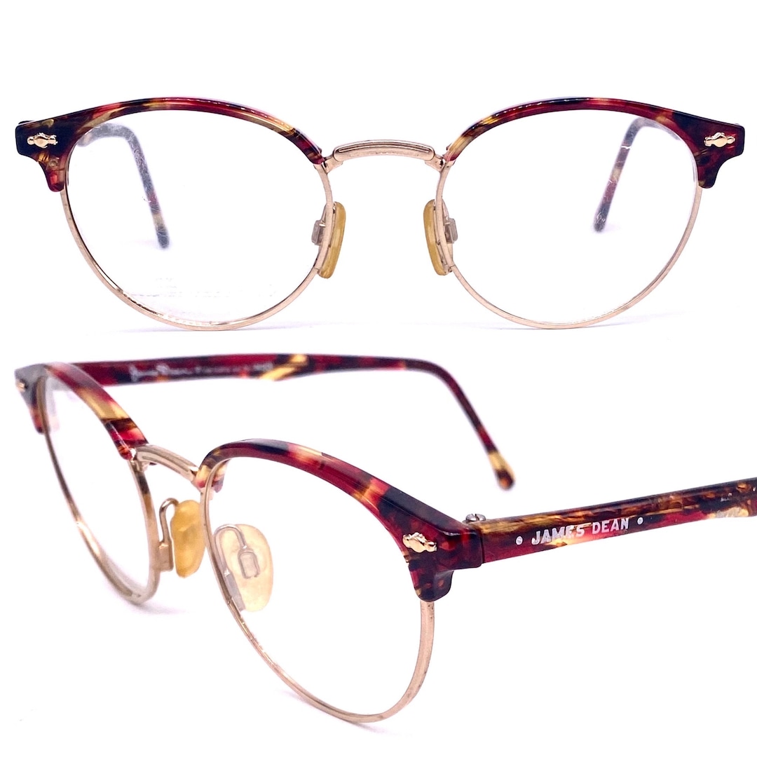 James Dean Tortoise/gold Panto Clubmaster Eyeglasses Frames Made in ...