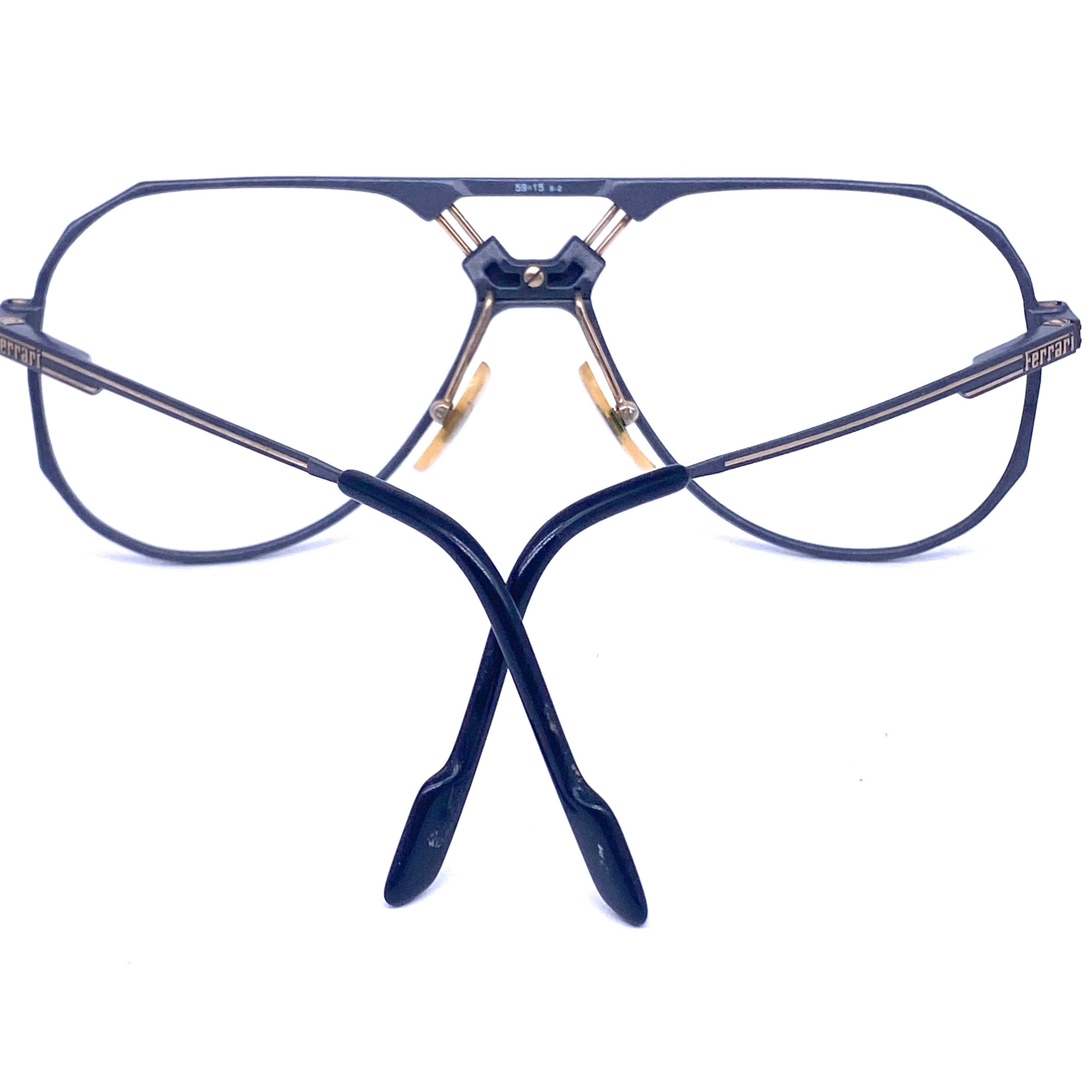 Ferrari F23 Vintage Titanium Aviator Eyeglasses/ Sunglasses Frames With ...