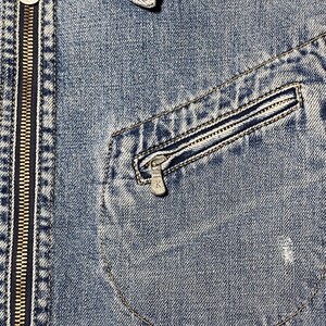 Calvin Klein Retro Stone Wash Zip up Denim Jacket, Mint Condition. - Etsy
