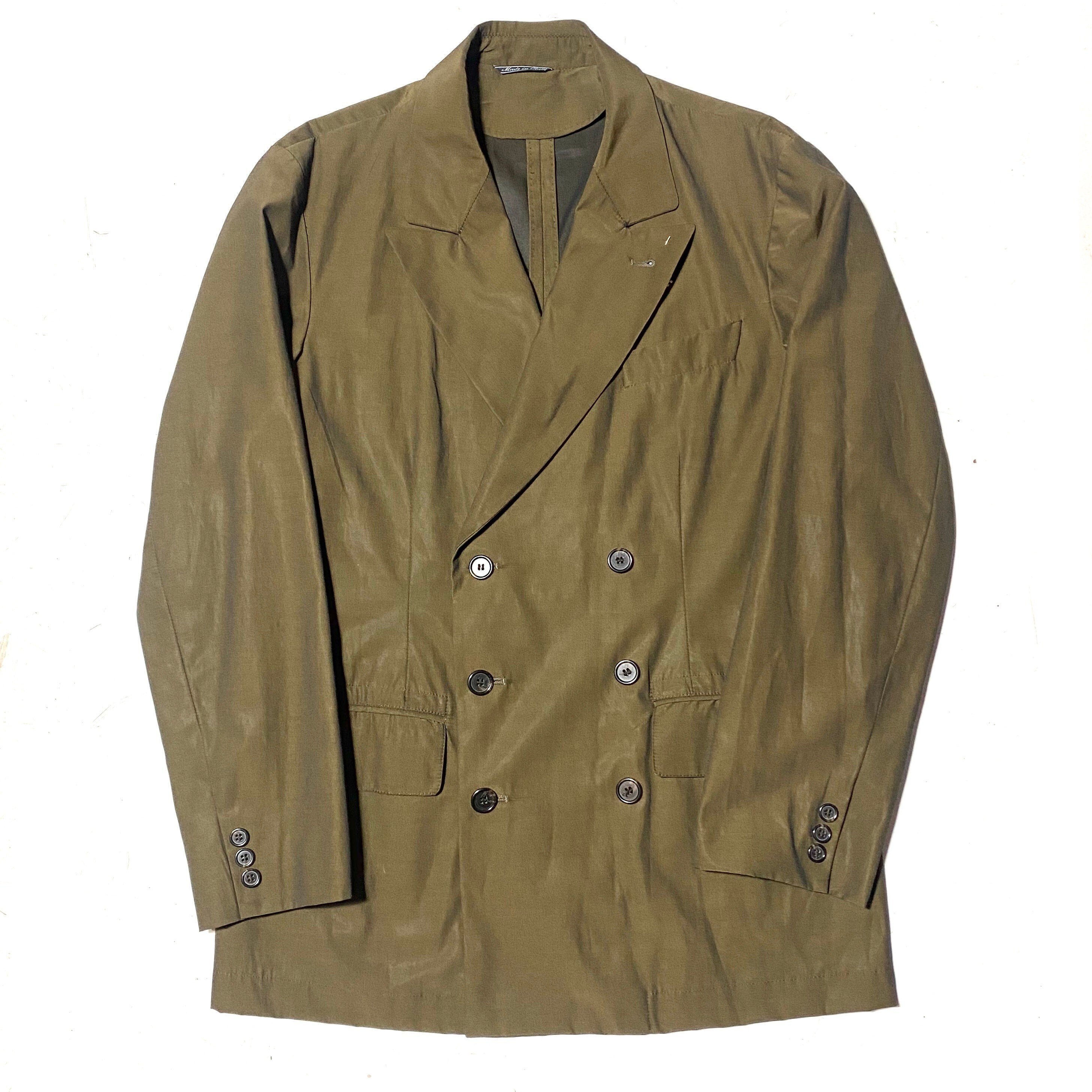 Sartorial Light Dbl Breast Summer Blazer, Iridescent Military Green ...