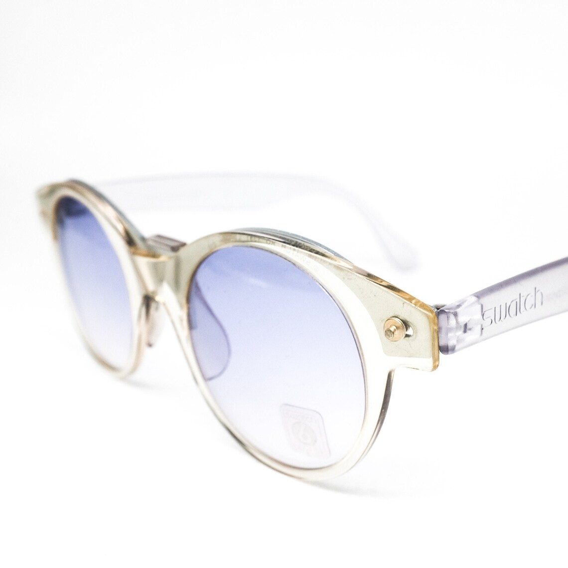 Swatch Eyewear Round Style Clear Cellulose Acetate Sunglasses From the ...