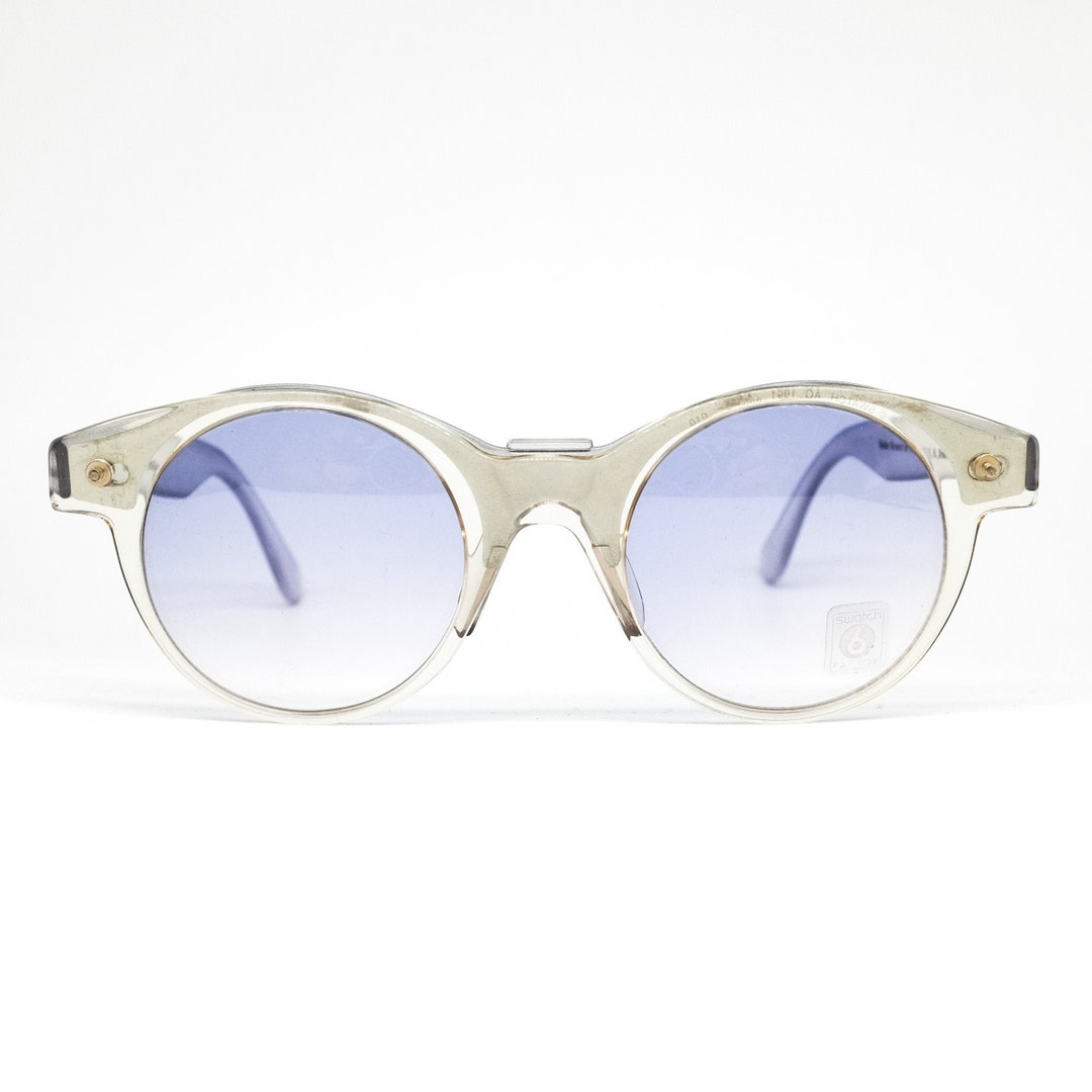 Swatch Eyewear Round Style Clear Cellulose Acetate Sunglasses From the ...