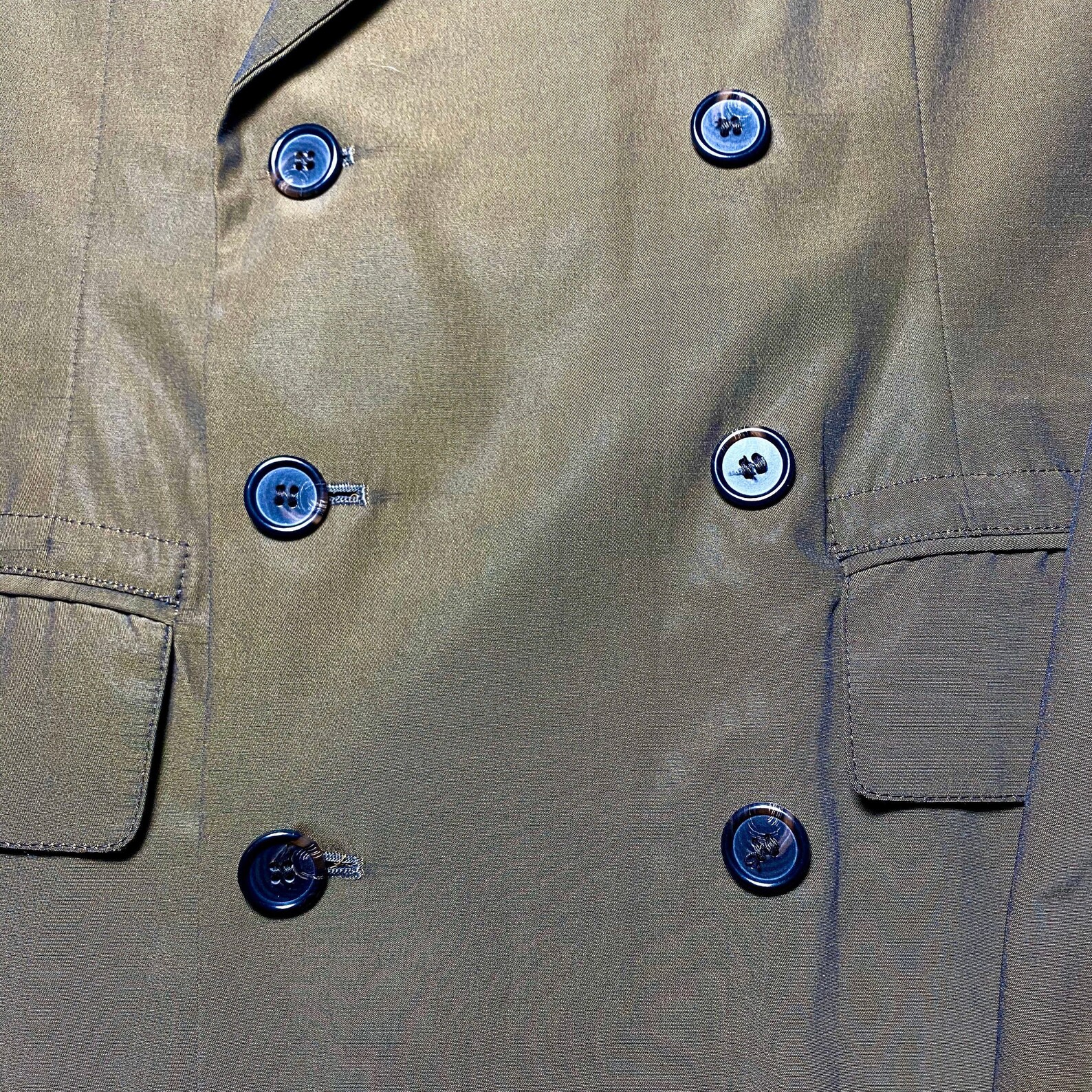 Sartorial Light Dbl Breast Summer Blazer, Iridescent Military Green ...