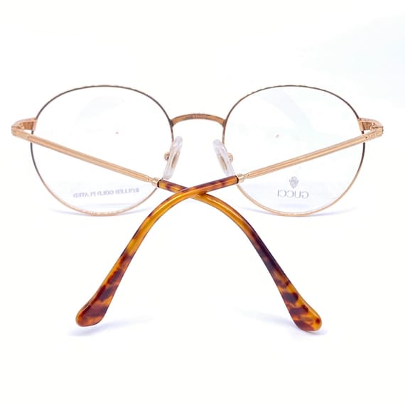Gucci GG 1273 round gold plated metal frames made in … - Gem