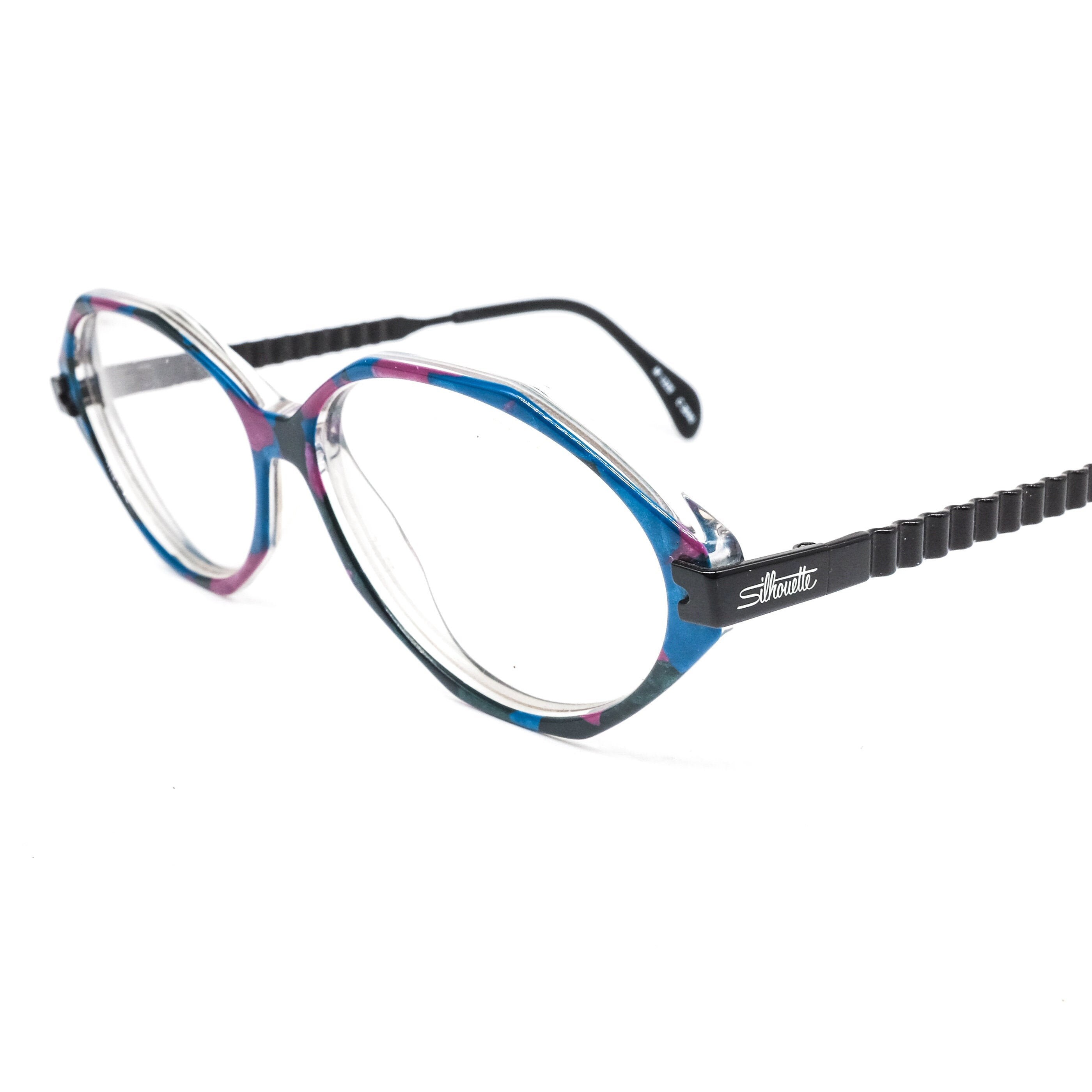 Silhouette 1328 Cool Flattened Polygon Eyeglasses Frames in a Colorful ...