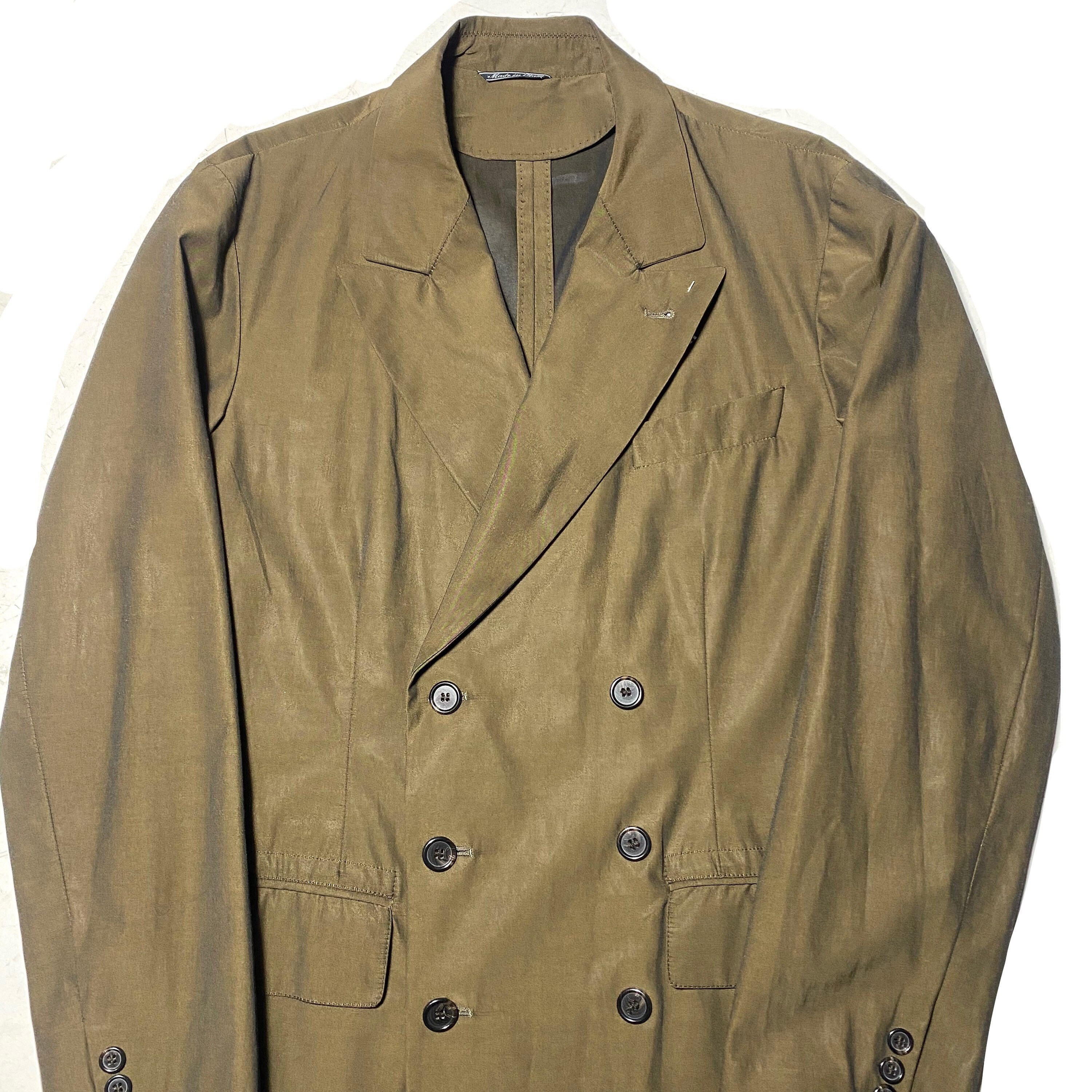 Sartorial Light Dbl Breast Summer Blazer, Iridescent Military Green ...