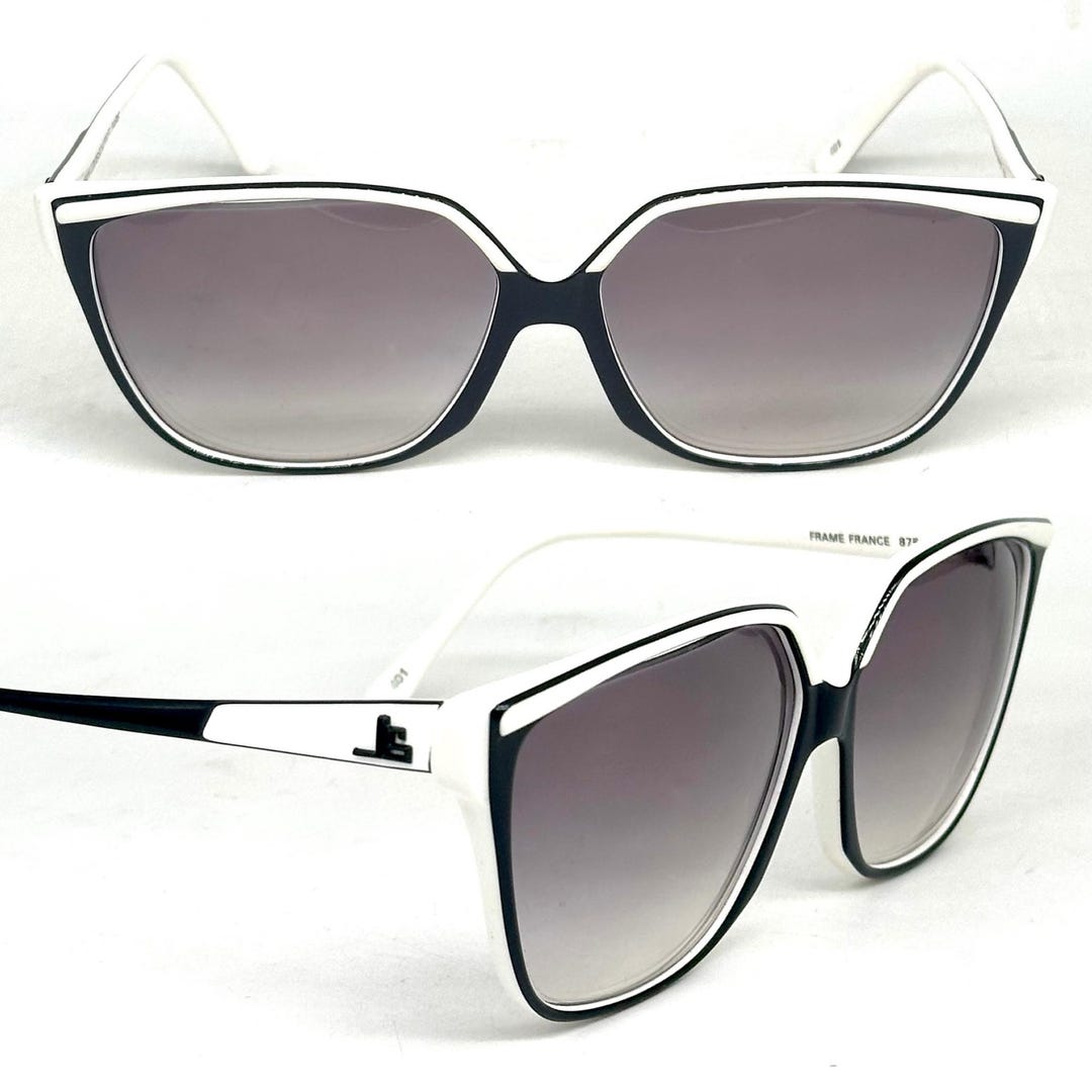 Jean-louis Scherrer Paris Frame 875 Black and White Futuristic Design ...