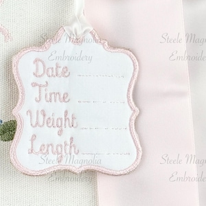 Baby Banner Birth Stat Tag Add-on - Etsy UK