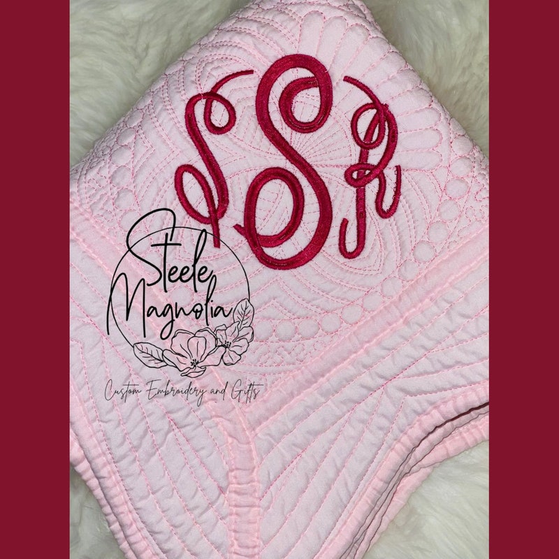 Monogrammed Quilt - Etsy