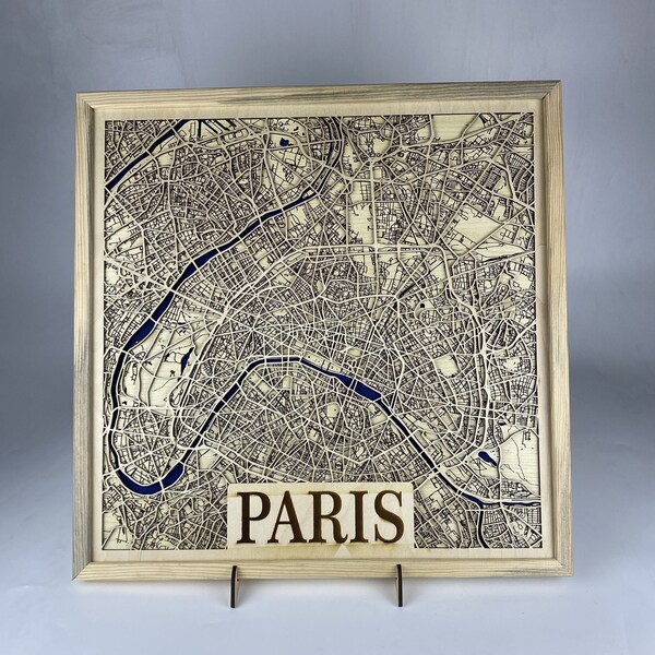 Paris 3d Map - Etsy