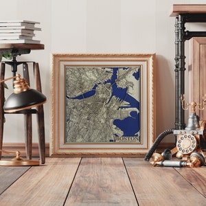 Boston City Laser Cut Layered Map / 3D Map / Handmade City Map ...