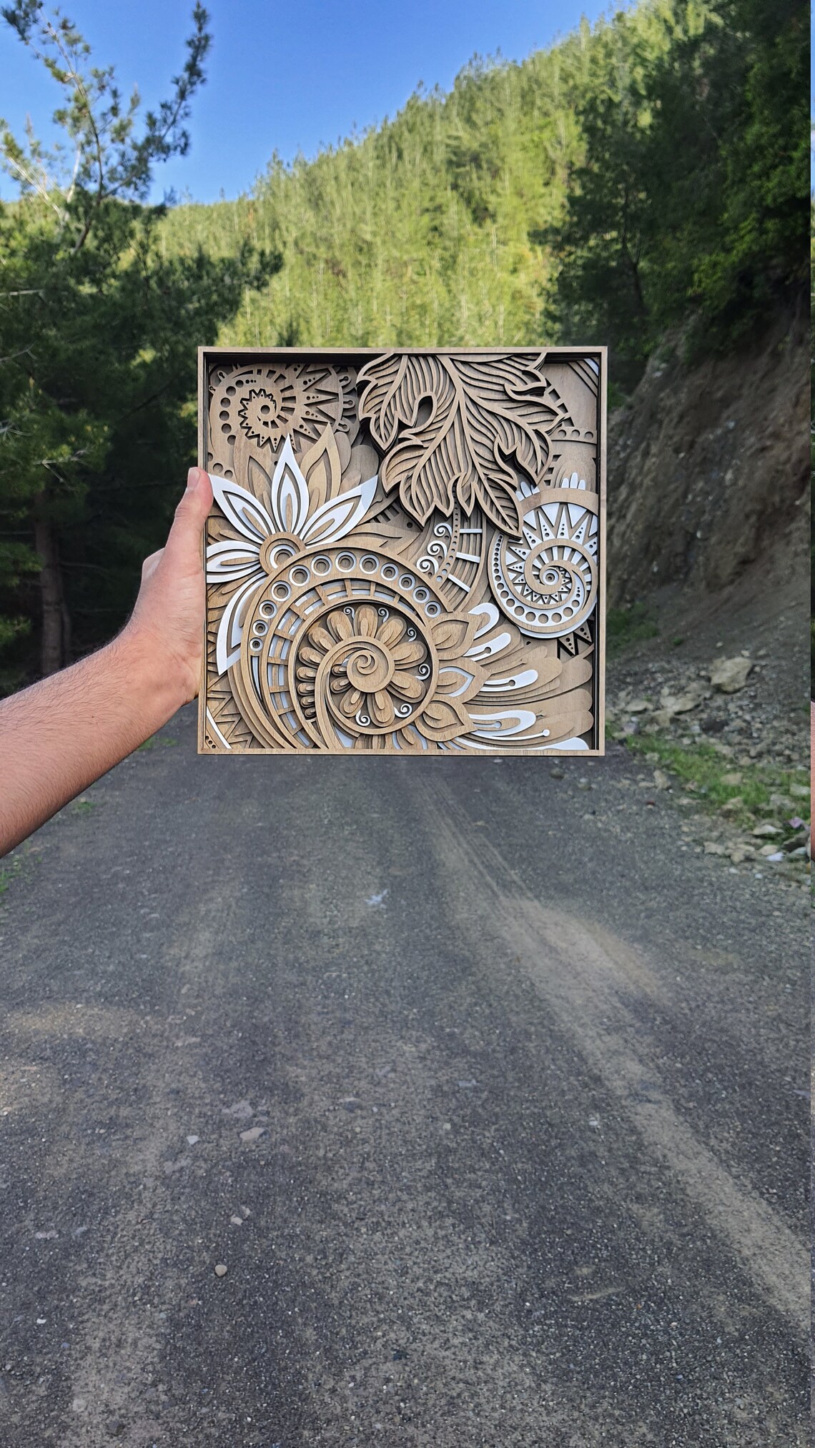 Multi-layered Wood Art Laser Cut Wood Art 3D Layered Wall - Etsy