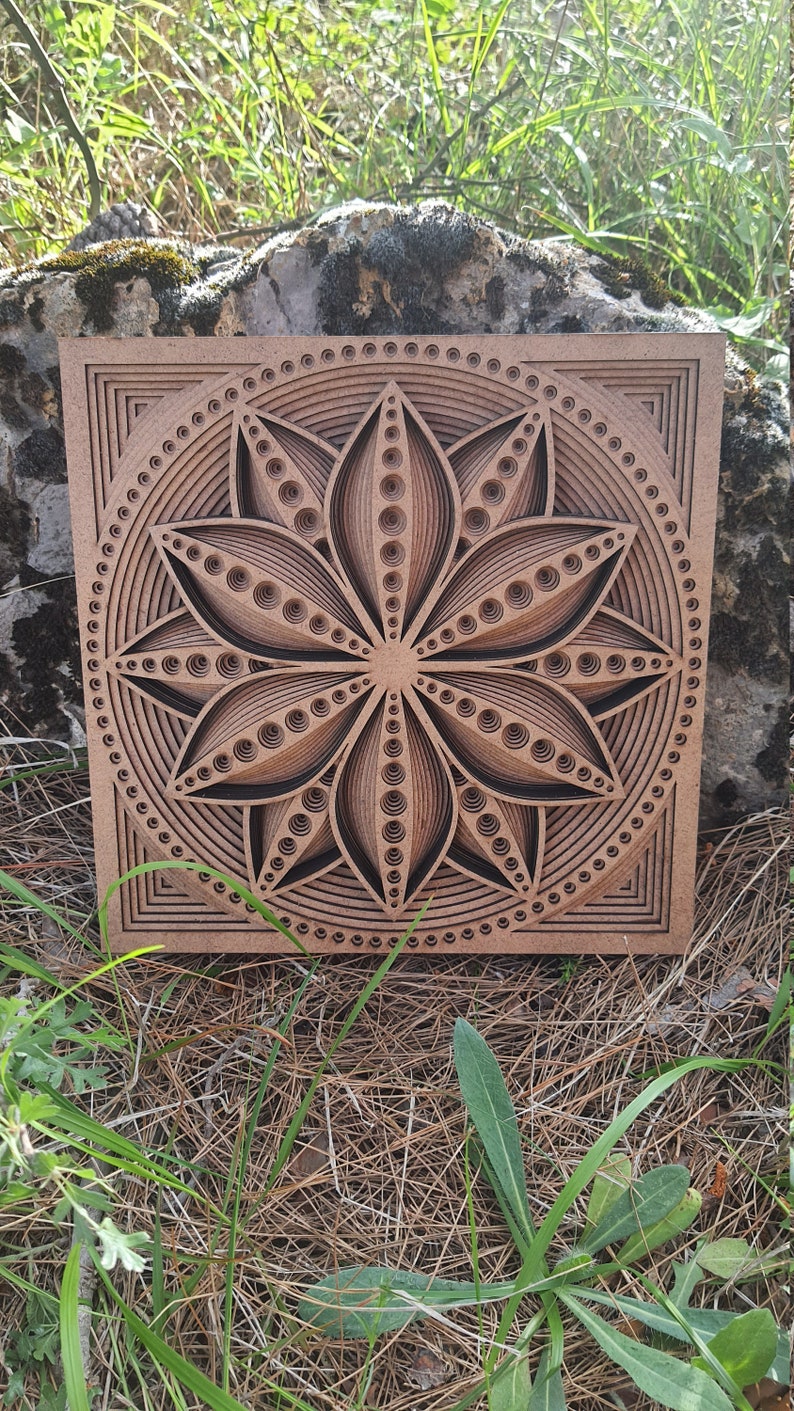 Multi-layered Wood Art Laser Cut Wood Art 3D Layered Wall | Etsy
