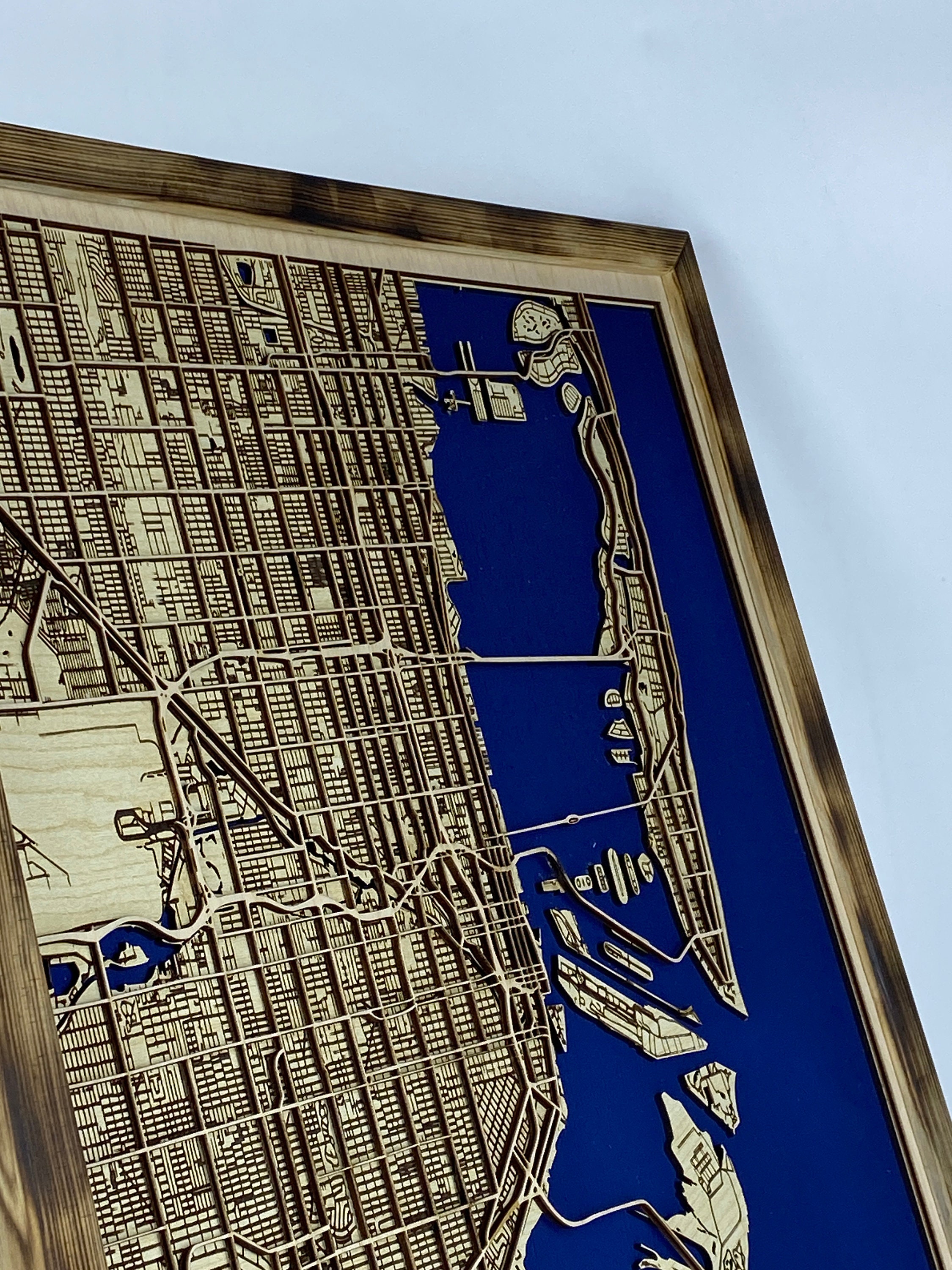 London City Laser Cut Layered Map / 3D Map / Handmade City Map - Etsy