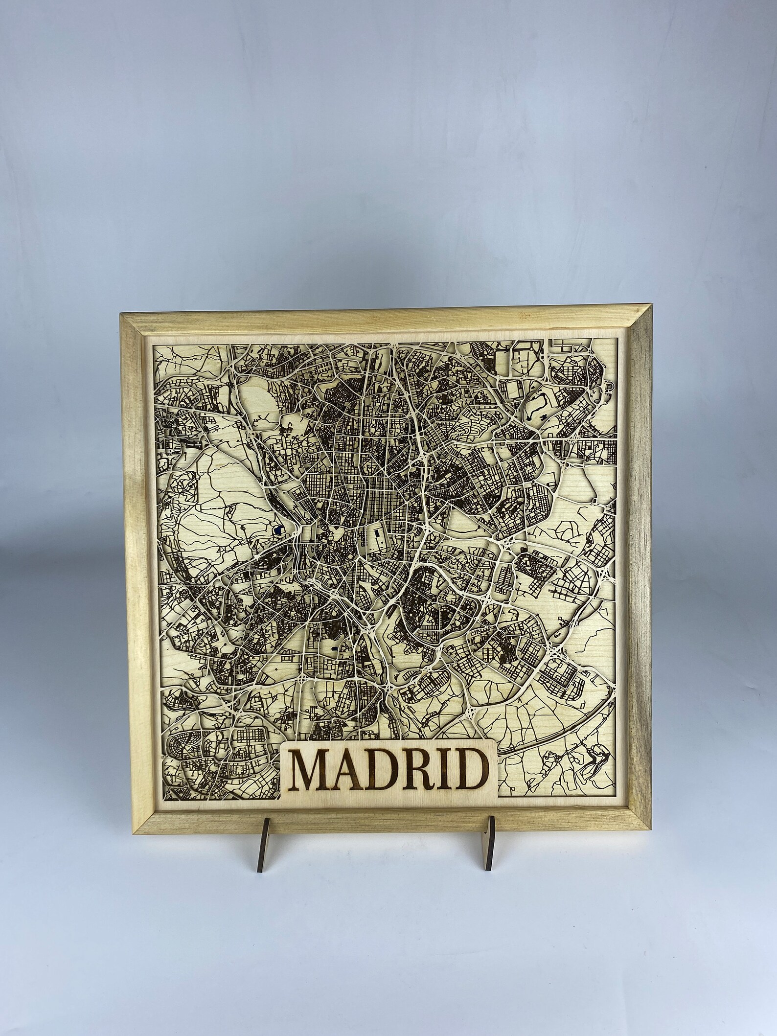Madrid City Laser Cut Layered Map / 3D Map / Handmade City Map ...