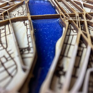 Epoxy Resin Boston City Laser Cut Layered Map / 3D Map / Handmade City ...
