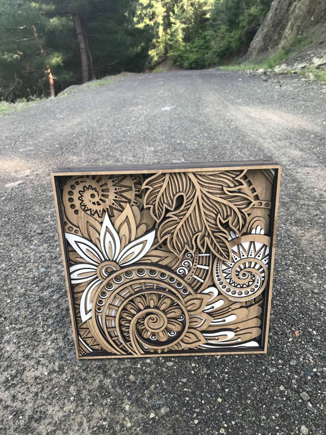 Multi-layered Wood Art Laser Cut Wood Art 3D Layered Wall - Etsy