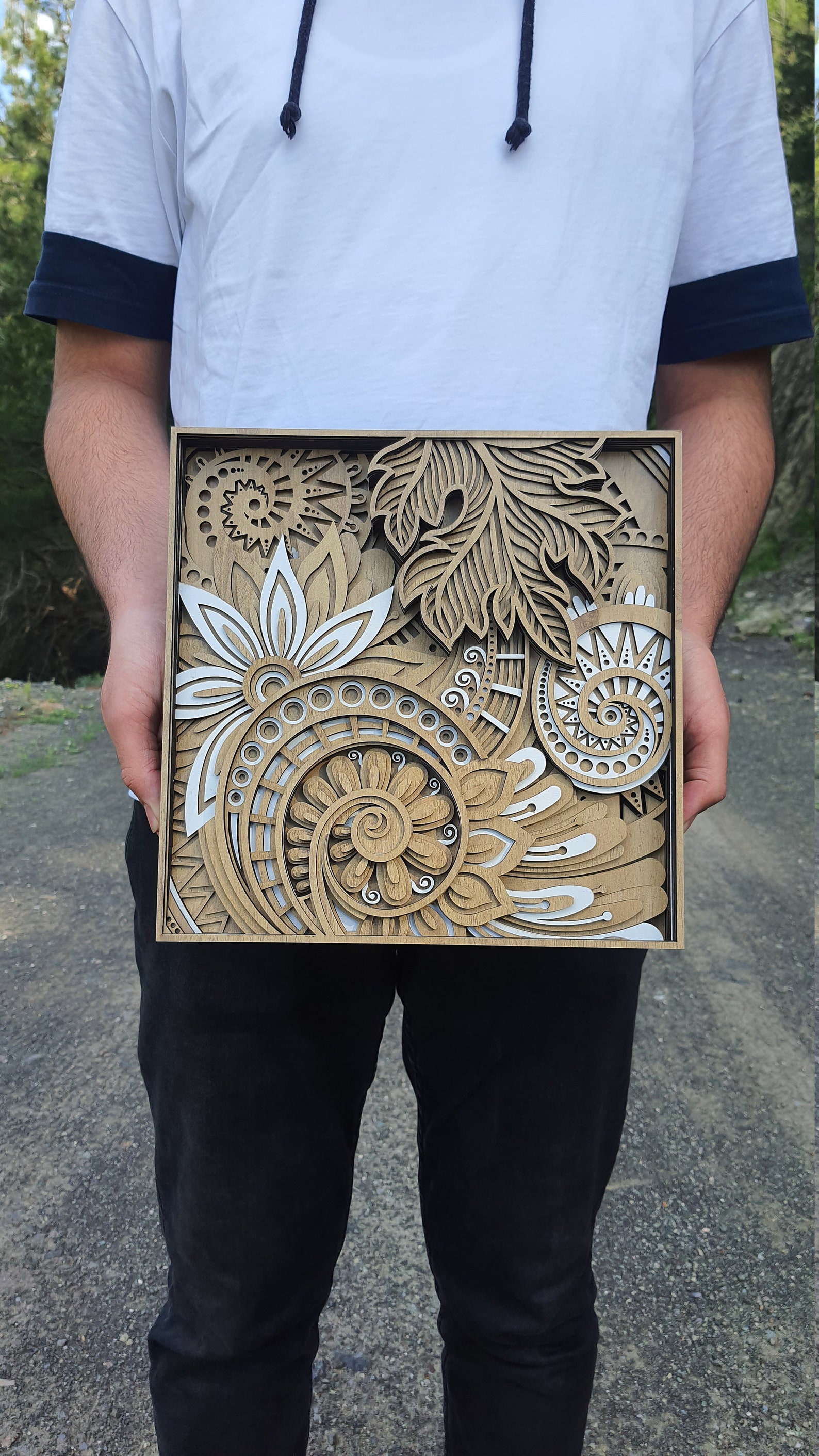 Multi-layered Wood Art | Laser Cut Wood Art | 3D Layered Wall Art ...