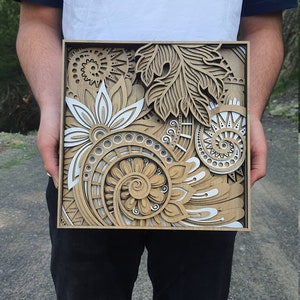 Multi-layered Wood Art | Laser Cut Wood Art | 3D Layered Wall Art ...