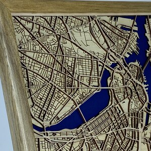 Boston City Laser Cut Layered Map / 3D Map / Handmade City Map ...