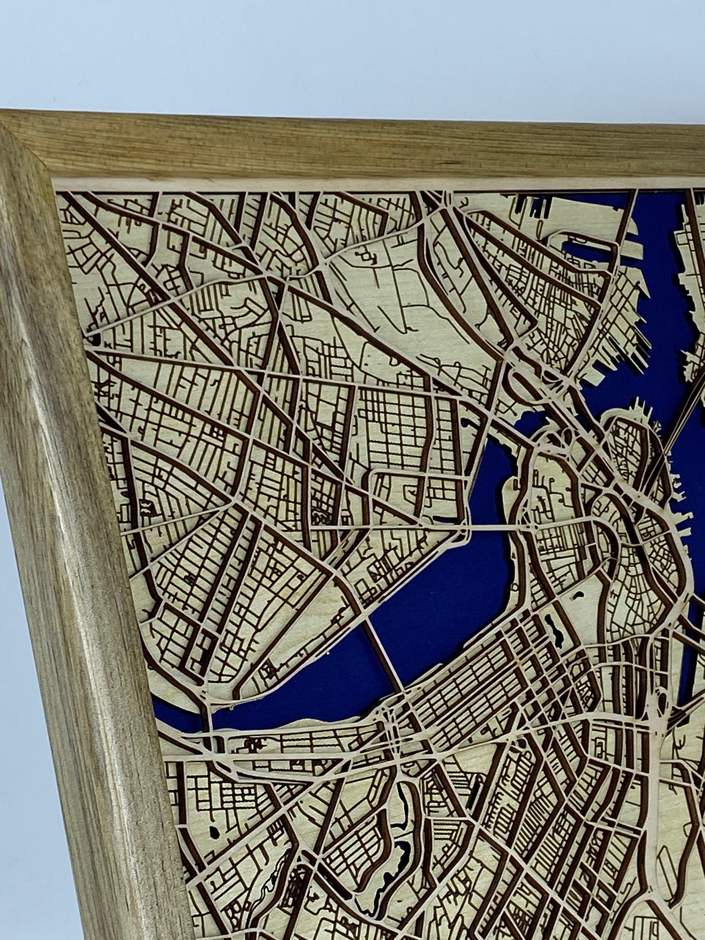 Boston City Laser Cut Layered Map / 3D Map / Handmade City Map ...
