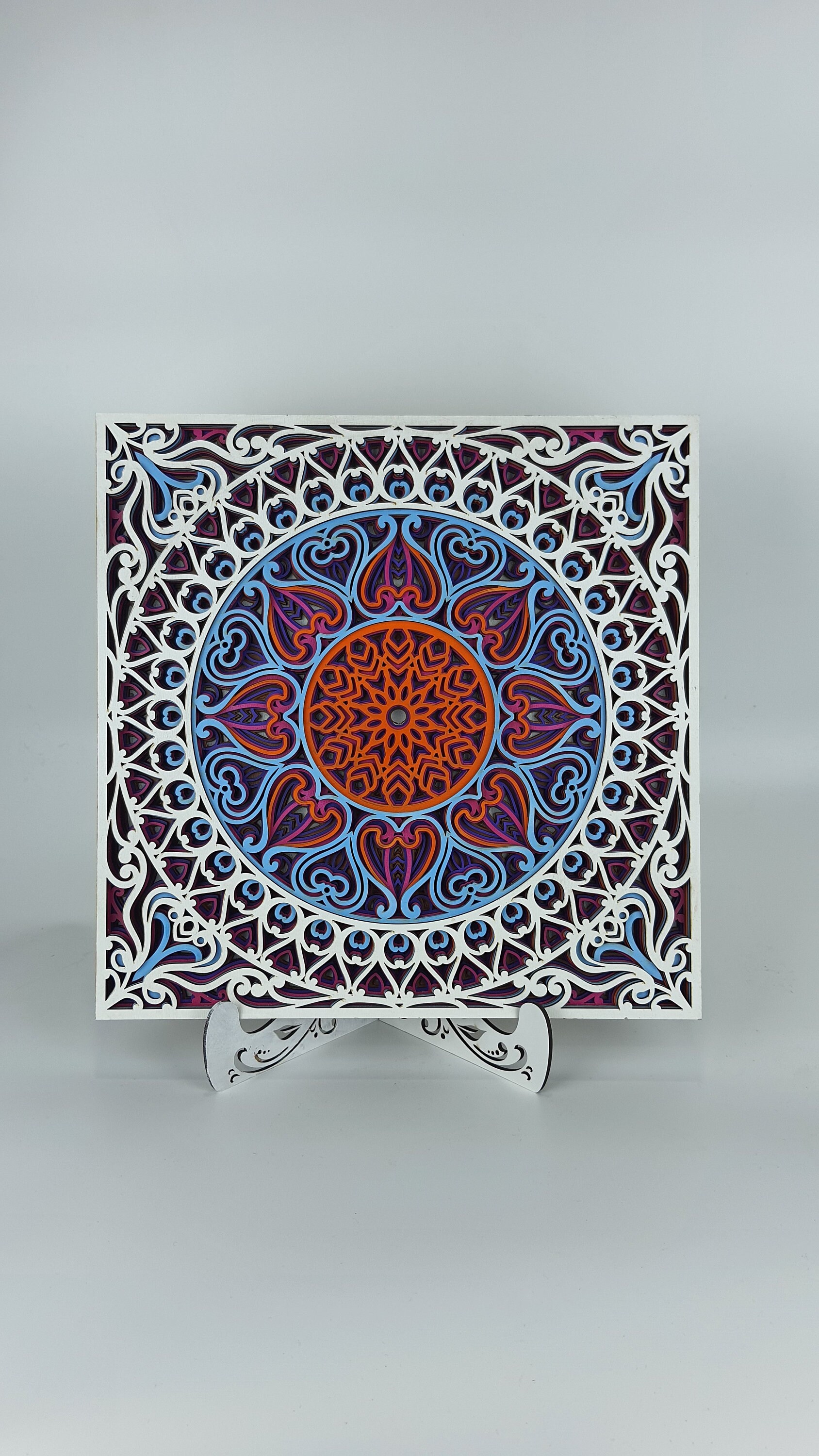 Multi-layered Flower Mandala Wall Art Laser Cut Wood Art - Etsy