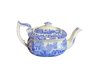 Blue Italian Teapot - Etsy
