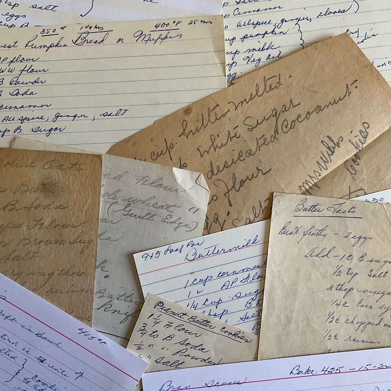 Old Recipe Cards - Etsy