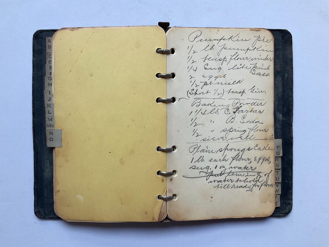 Early 1900s Antique Handwritten Baking Recipe Cookbook - Etsy
