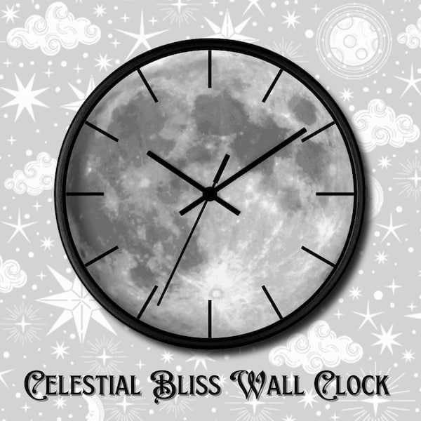 Halloween Full Moon Clock Decor - Etsy