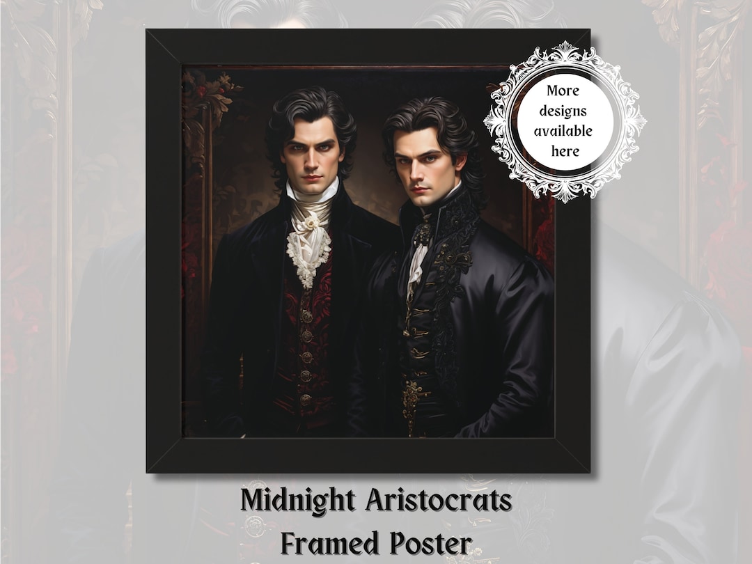 Midnight Aristocrats Vampire Framed Poster, Gothic Poster, Vampire ...