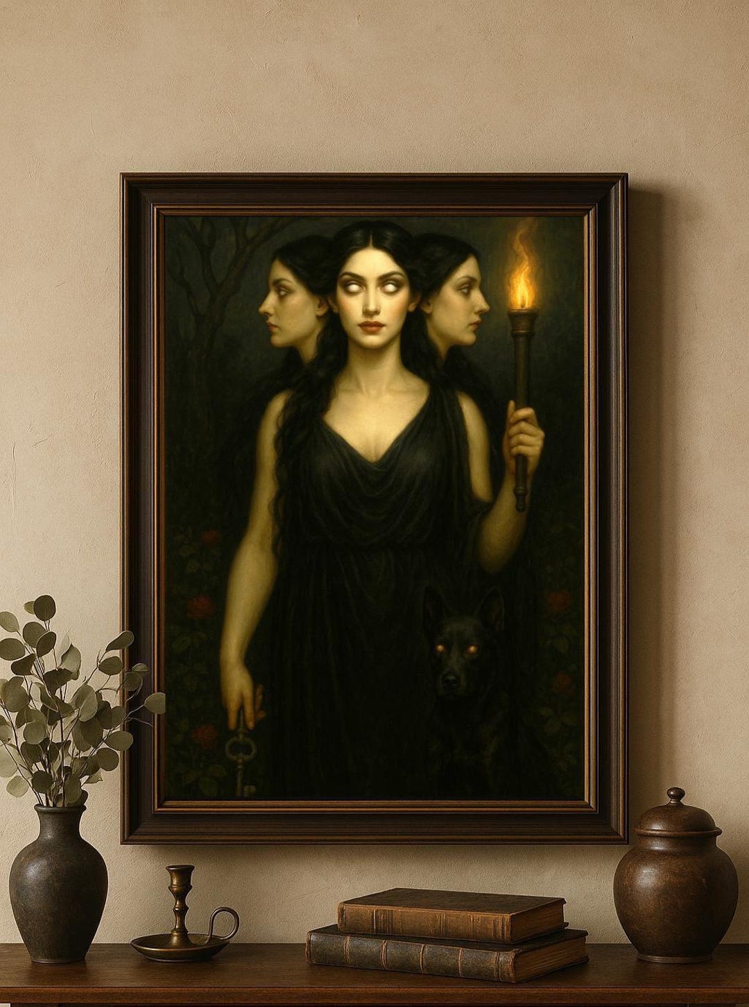 Hecate Triple Goddess Print: Dark Feminine Occult Art - Etsy