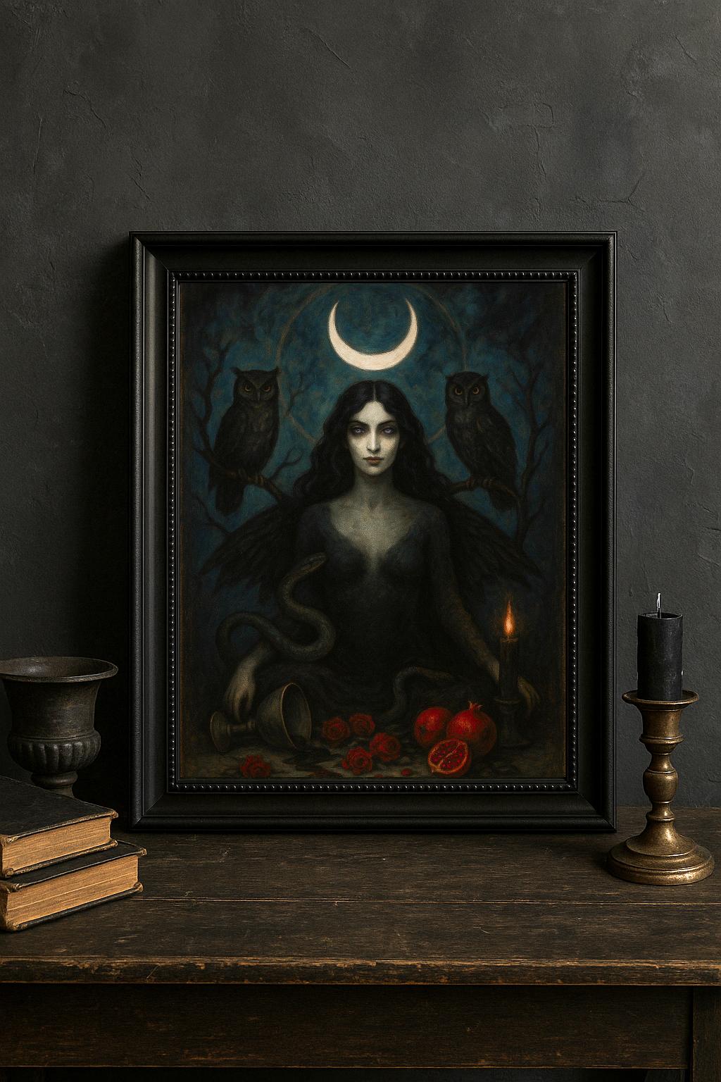 Lilith Altar Art Print: Gothic Occult Decor - Etsy