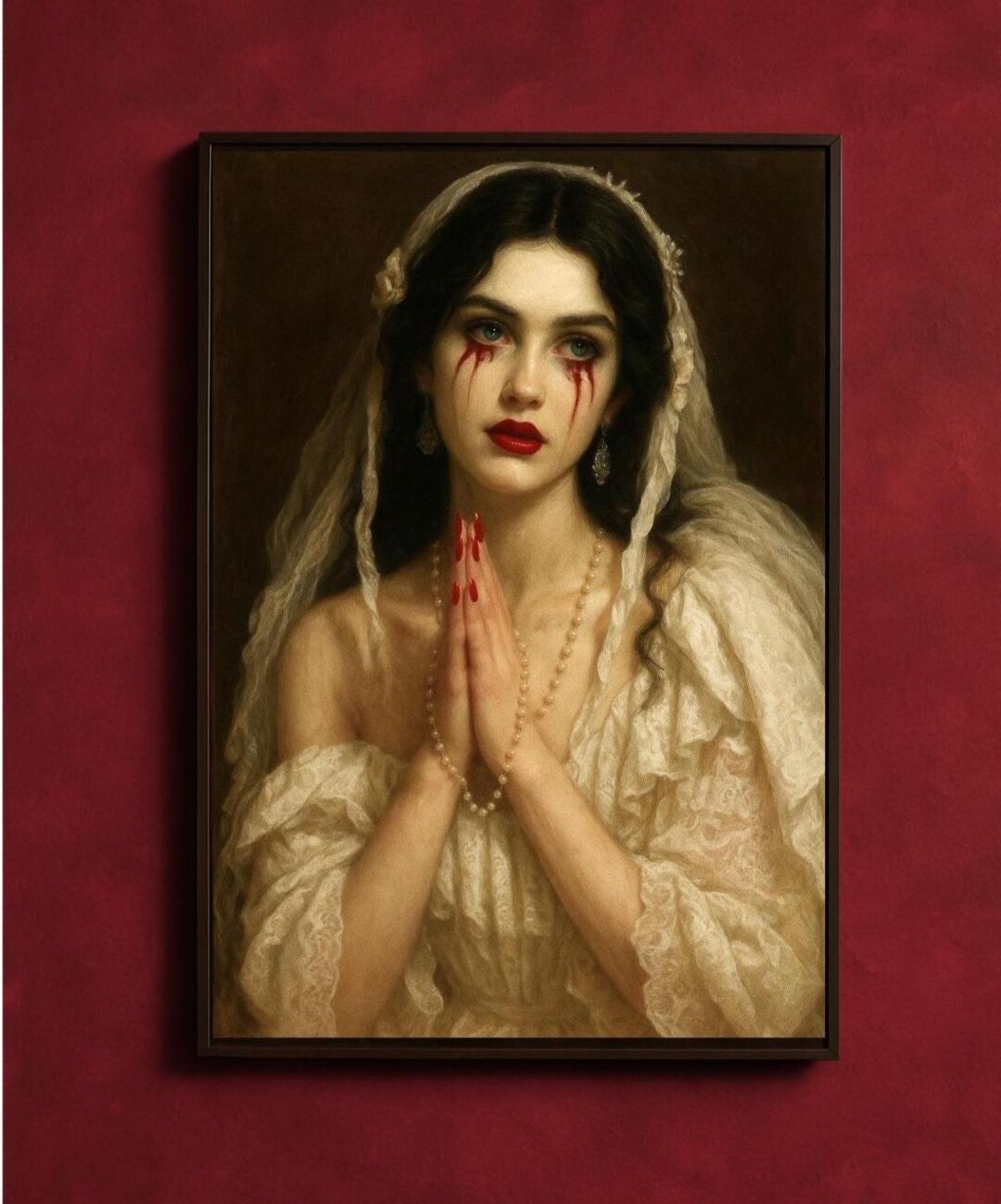 Gothic Vampire Bride Art Print – Dark Romanticism, Horror Decor - Etsy