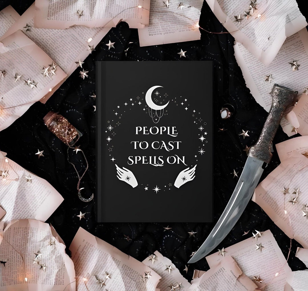 People to Cast Spells on Hardcover Journal Matte, Gothic Notebook ...