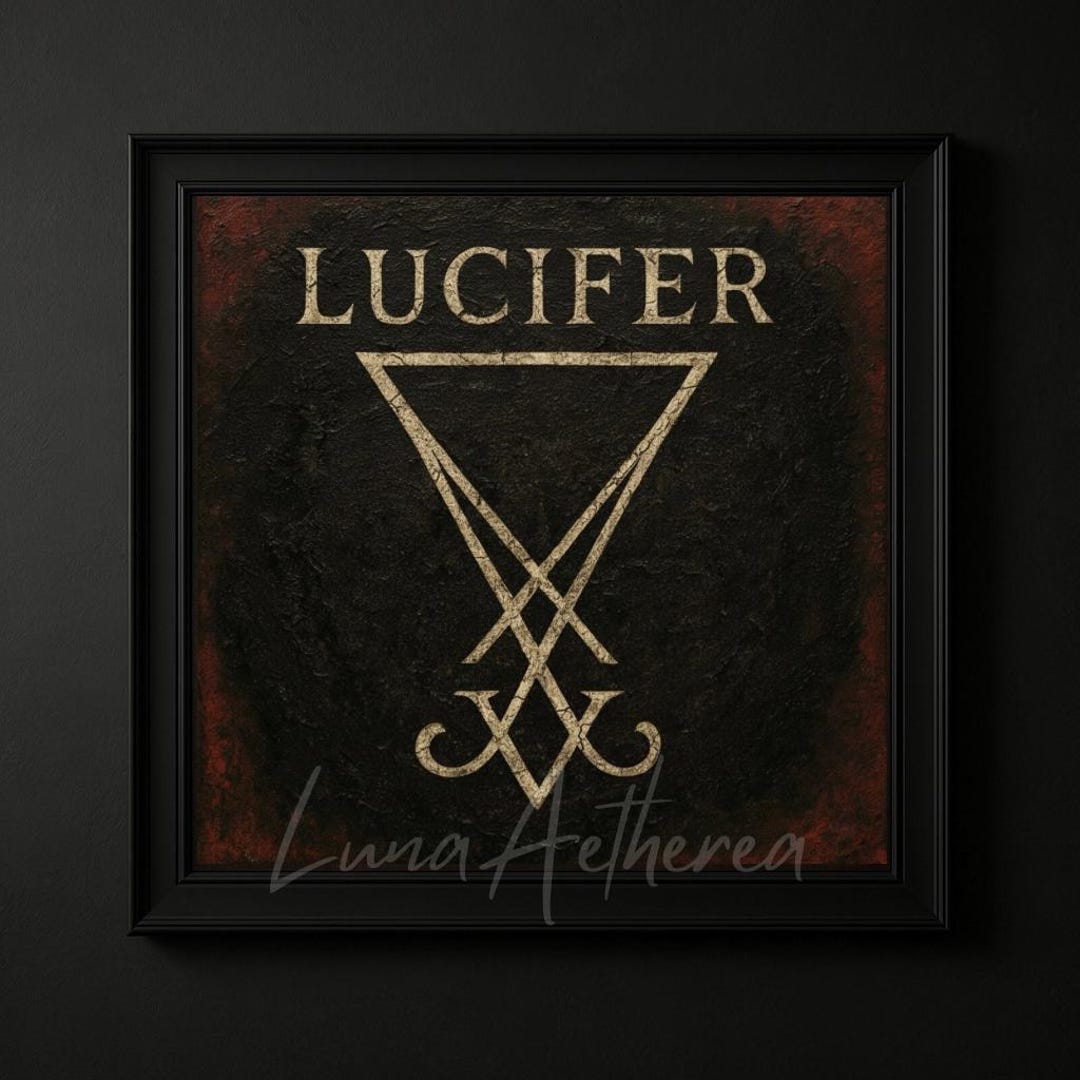 Lucifer Sigil Print: Gothic Altar Occult Art - Etsy