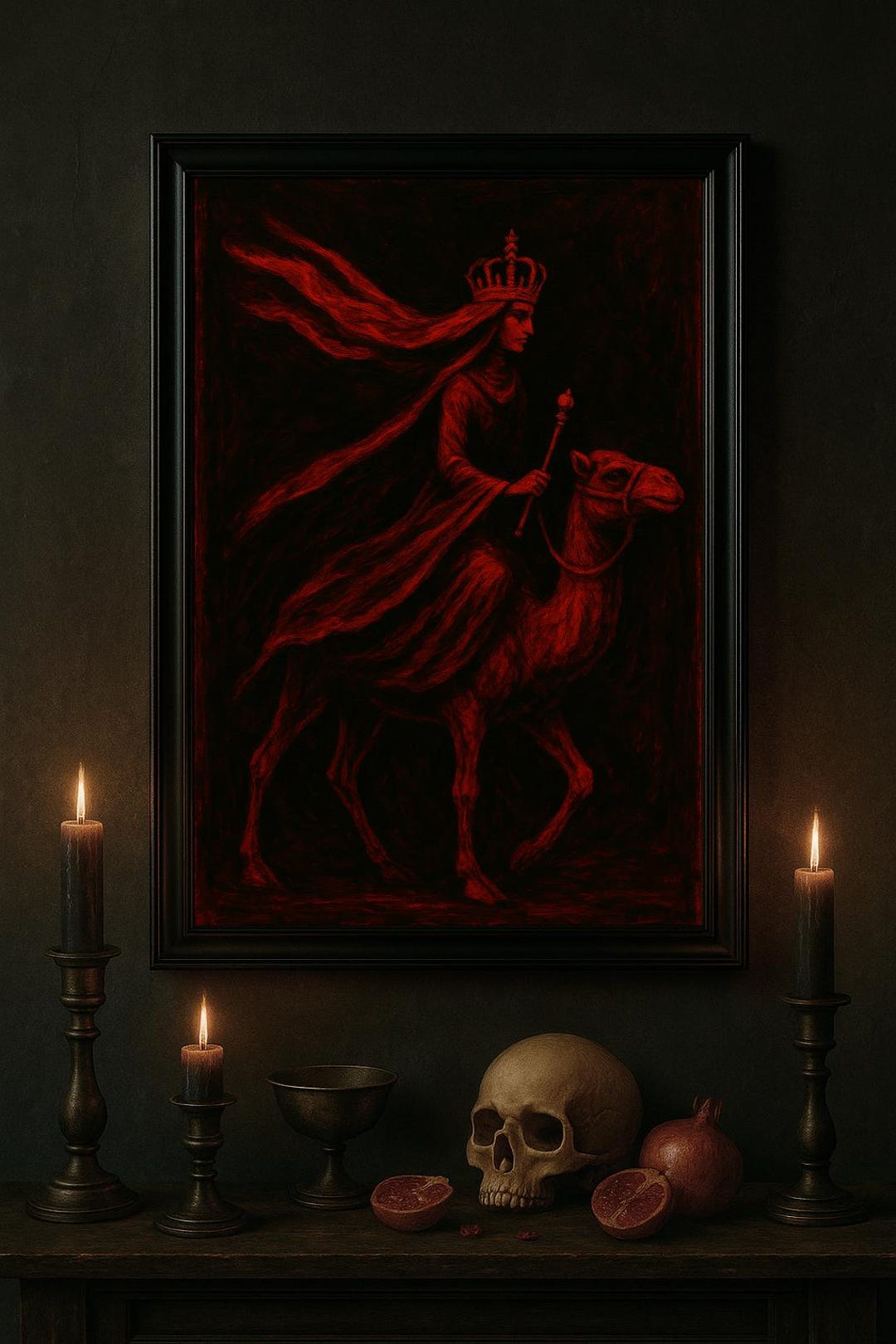 King Paimon Art Print – Gothic Occult Altar Decor - Etsy