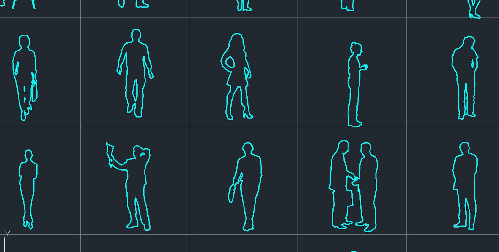 50 People Blocks 2D Autocad Set 001 | Architectural CAD Blocks | Women ...