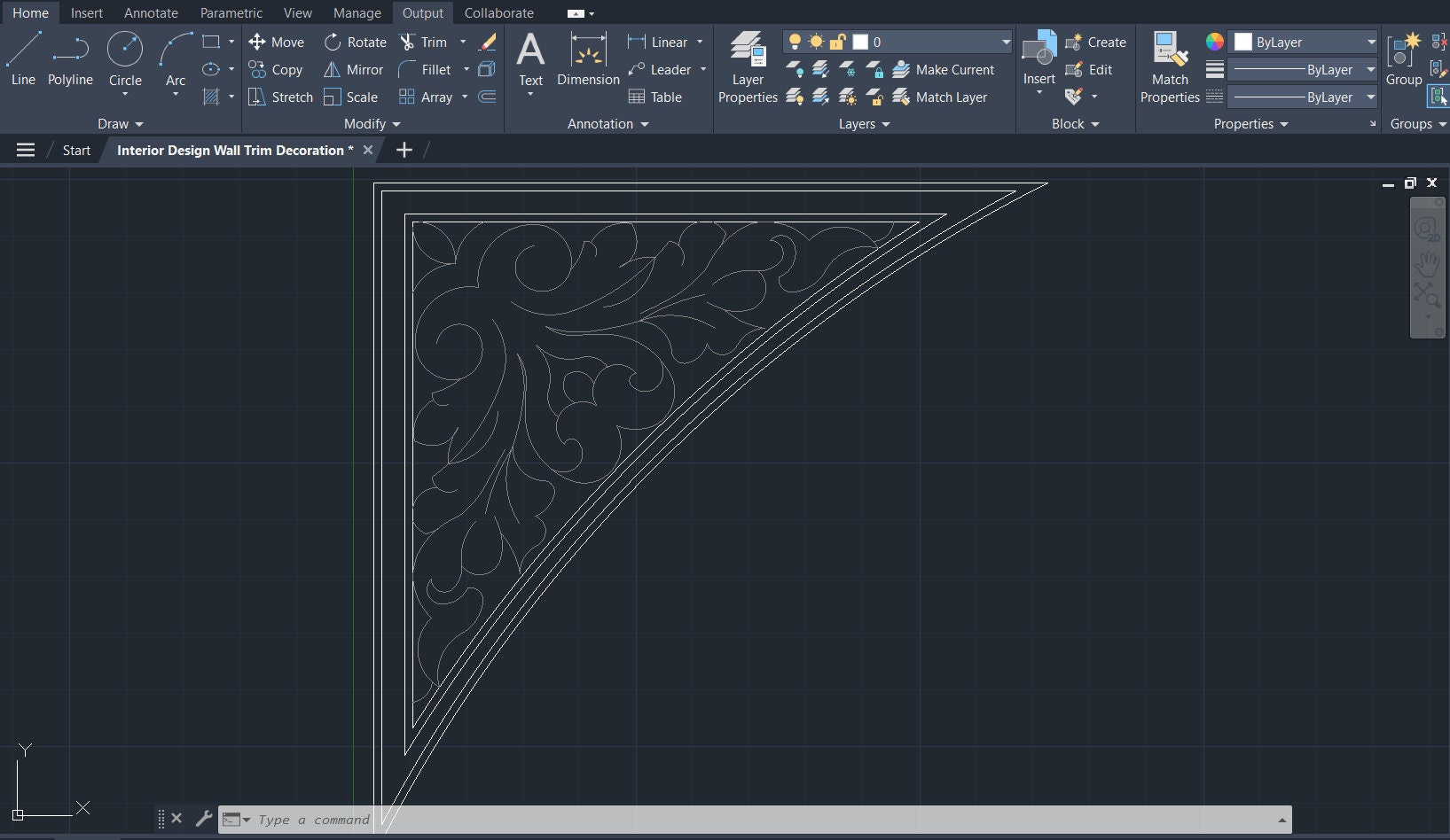 Wall Decoration 2D Autocad Blocks Classic Luxury Interior Design ...