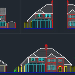 10 Houses Blocks 2D CAD Set 001 | Architectural Context Autocad Blocks ...