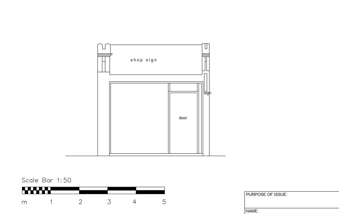 10 Shop Sign Editable Template Blanks | Architectural Autocad Blocks ...