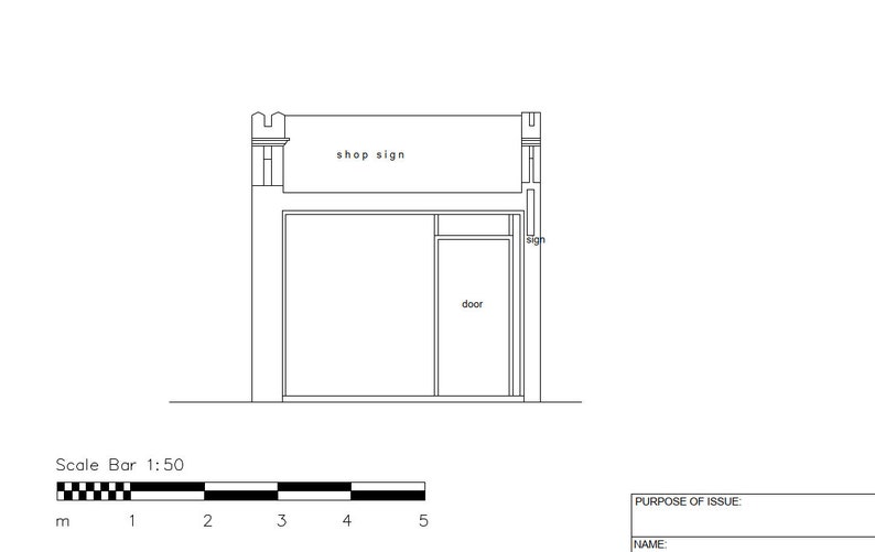 10 Shop Sign Editable Template Blanks | Architectural Autocad Blocks ...