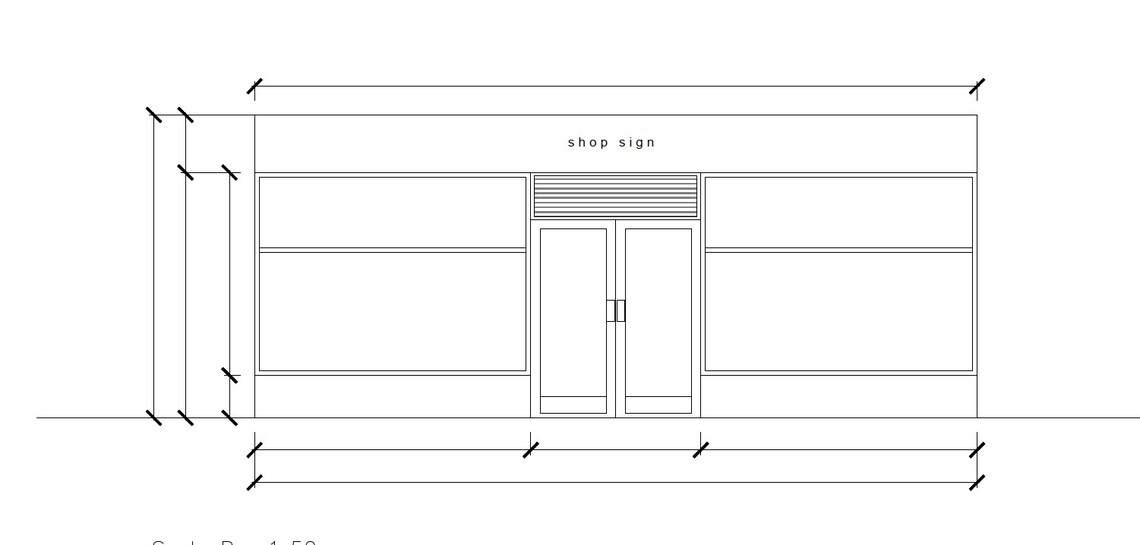 10 Shop Sign Editable Template Blanks | Architectural Autocad Blocks ...