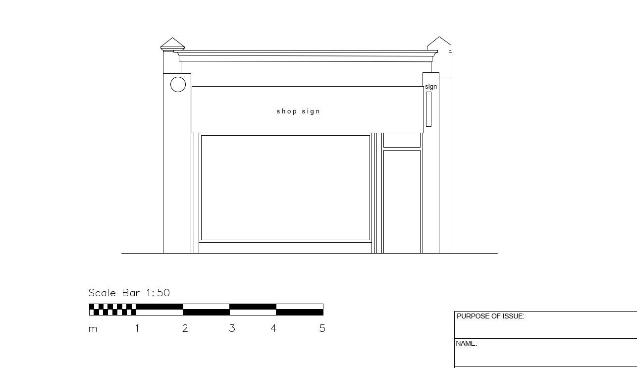10 Shop Sign Editable Template Blanks | Architectural Autocad Blocks ...