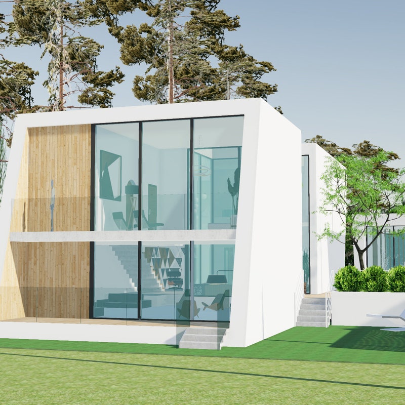 Modern House Plans - Etsy