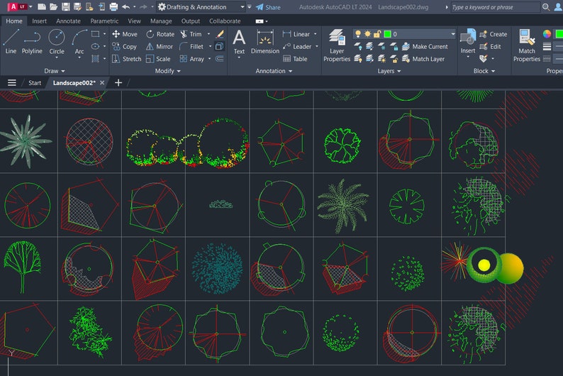 Architectural Plants CAD Blocks | Trees, Shrubs Elevation Plan (DWG ...